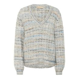 Culture Pullover 'Marble' Damen Gr&ouml;&szlig;e XXL beige / blau / grau