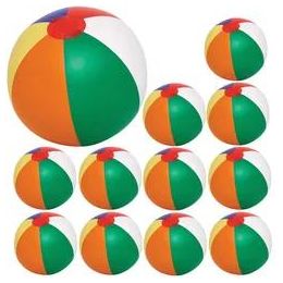 12 x Bunter Wasserball f&uuml;r Kinder und Erwachsene &ndash; Regenbogenfarben, 26 cm Durchmesser, PVC, phthalatfrei, perfekt f&uuml;r Pool- und Strandspiele