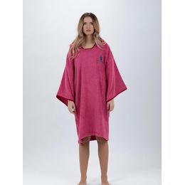 Pacifique Sud Sport-Bademantel 'Poncho Surf' Damen Gr&ouml;&szlig;e M dunkelpink