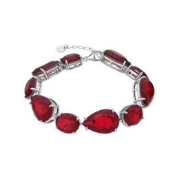 Luxenter Armband 'Grywi' Damen Gr&ouml;&szlig;e 16.5 / 20 rot / silber