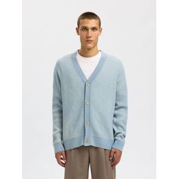 Selected Strickjacke Herren Gr&ouml;&szlig;e M hellblau