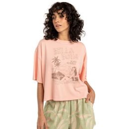 Billabong T-Shirt 'Island Memories' Damen Gr&ouml;&szlig;e XL schoko / pfirsich