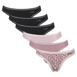 Sloggi String Damen Gr&ouml;&szlig;e L braun / flieder / mauve / schwarz