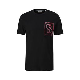 s.Oliver T-Shirt Herren Gr&ouml;&szlig;e M rot / burgunder / schwarz