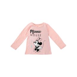 Disney Shirt 'Minnie Mouse' M&auml;dchen Gr&ouml;&szlig;e 122 hellgrau / rosa / schwarz / offwhite