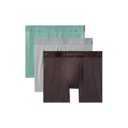 Calvin Klein Boxershorts Herren Gr&ouml;&szlig;e XS dunkelbraun / graumeliert / pastellgr&uuml;n