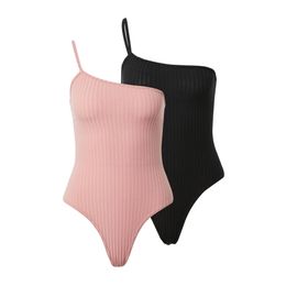 Missguided Shirtbody Damen Gr&ouml;&szlig;e XS rosa / schwarz