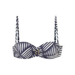 Lascana Bikinitop Damen Gr&ouml;&szlig;e 75 marine / wei&szlig;