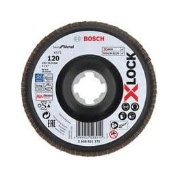 Bosch PRO X571 X-LOCK F&auml;cherschleifscheibe, &Oslash; 125mm, K120 Bohrung 22,23mm, abgewinkelt