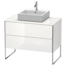 Duravit XSquare Konsolenwaschtischunterbau freistehend, 2 Ausz&uuml;ge, 1000x778x548mm, XS492104949, Farbe: Graphit Matt Dekor