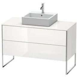 Duravit XSquare Konsolenwaschtischunterbau freistehend, 2 Ausz&uuml;ge, 1200x778x548mm, XS492200707, Farbe: Betongrau Matt