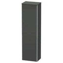 Duravit XSquare Hochschrank, 1 T&uuml;r Anschlag links, 4 Glasfachb&ouml;den, 500x1776x356mm, XS1313L4949, Farbe: Graphit Matt Dekor
