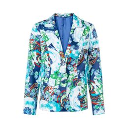 Heine Blazer Damen Gr&ouml;&szlig;e 34 navy / hellblau / gr&uuml;n / wei&szlig;