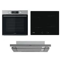 Whirlpool Backofen OMK58CU1SX + Induktionskochfeld WSQ7360NE + Dunstabzugshaube AKR7491IX SETWH23