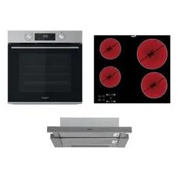 Whirlpool Backofen OMK58CU1SX + Cerankochfeld AKT8090NE + Dunstabzugshaube AKR7491IX SETWH21