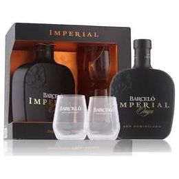 Barcel&oacute; Imperial Onyx Rum 38% Vol. 0,7l in Geschenkbox mit 2 Gl&auml;sern