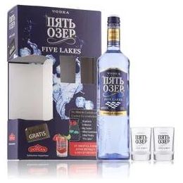 Five Lakes Special Russian Vodka 40% Vol. 0,7l in Geschenkbox mit 2 Gl&auml;sern