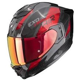 Scorpion EXO-1500 Carbon Air Platted Integralhelm Schwarz / Rot L