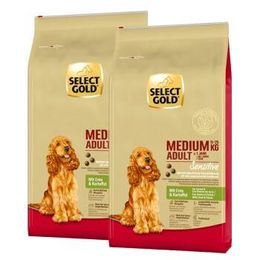 SELECT GOLD Sensitive Trockenfutter Hund Adult Medium Ente und Kartoffel 2x12 kg