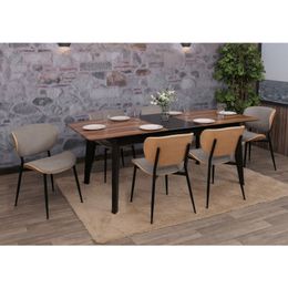 6er-Set Esszimmerstuhl MCW-O45, Bugholz Stoff (370g/m&sup2;) &Ouml;ko-Tex MVG-zertifiziert ~ natur, hellgrau