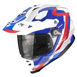 Scorpion ADF-9000 AIR Patrol Adventure Helm Wei&szlig; / Blau / Rot M