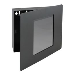 HMF 1050-02 Schl&uuml;sselkasten mit Fotorahmen, 5 Haken, 22 x 20 x 5 cm, Schwarz