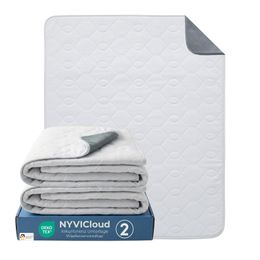 NYVI Inkontinenzunterlage NYVICare 75x90 cm - wiederverwendbare Inkontinenzauflage - Bei 95&deg;C waschbar kochfest, wasserdichter Matratzenschutz Anzahl:2;Gr&ouml;&szlig;e:75x90 cm