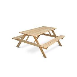 holz4home® Outdoor Picknickbank aus Tannenholz H4H352 Klassisch 170 cm