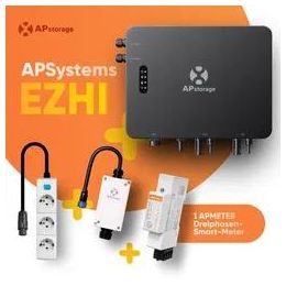 APsystems Power-Set: EZHI Hybridwechselrichter + EZ Bat Box + APmeter (smart meter)