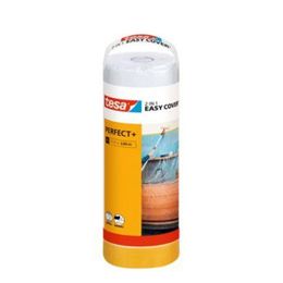 Tesa Easy Cover Perfect+ Refill, Abdeckfolie mit Kreppband, XL 17 m &times; 2,6 m &ndash; pr&auml;zises Abdecken