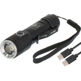 Fa.Brennenstuhl Brennenstuhl LuxPremium TL 410 A LED-Taschenlampe, 400 Lumen, Aluminium, USB C, IP44, 131m Leuchtweite, schwarz