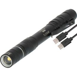 Fa.Brennenstuhl Brennenstuhl Stift-Taschenlampe LuxPremium TL 210 AF, Osram-LED, 55m Leuchtweite, Aluminium, USB C, IP44, schwarz