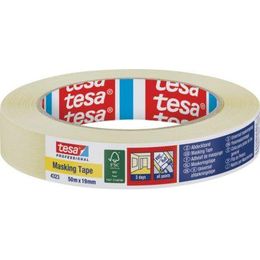 Tesa Tesakrepp 4323 Basic Kreppband, hellbeige, 50 m &times; 19 mm, leicht abrei&szlig;bar, f&uuml;r Malerarbeiten