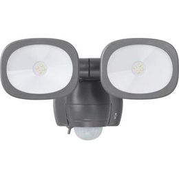Fa.Brennenstuhl Brennenstuhl LED Au&szlig;enstrahler LUFOS 420, OSRAM-LEDs, 180&deg; Bewegungsmelder, Batteriebetrieb, 2x 240 lm, IP44, grau