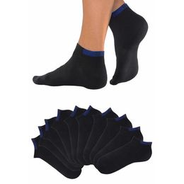 H.I.S. H.I.S Sneakersocken 'Sneaker Socken Herren Damen, Kurzschaft Socken' schwarz Gr. 35-38 f&uuml;r Damen. Elastisch. Nachhaltig.