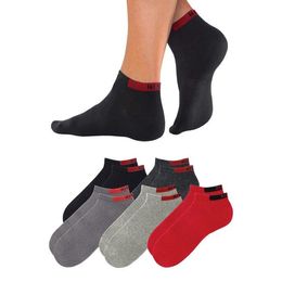 H.I.S. H.I.S Sneakersocken 'Sneaker Socken Herren Damen, Kurzschaft Socken' mehrfarbig Gr. 35-38 f&uuml;r Damen. Elastisch. Nachhaltig.