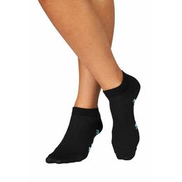 Arizona Sneakersocken 'Damensocken Motivsocken' schwarz Gr. 39-42 f&uuml;r Damen. Elastisch. Nachhaltig.