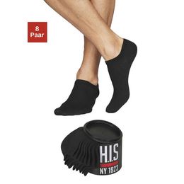H.I.S. H.I.S Sneakersocken 'Basic Damen & Herren Unisex, f&uuml;r Business & Freizeit' schwarz Gr. 43-46 f&uuml;r Damen. Elastisch. Nachhaltig.