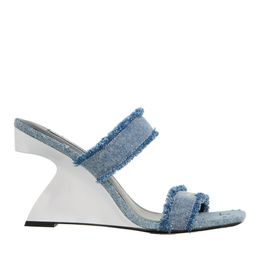 K by KARL LAGERFELD Karl Lagerfeld Sandaletten mit Absatz - Waverly Double Strap Slide - Gr. 37 (EU) - in Blau - f&uuml;r Damen