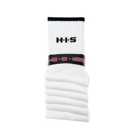 H.I.S. H.I.S Sportsocken 'Tennissocken Damen Herren Laufsocken' wei&szlig; Gr. 43-46 f&uuml;r Damen. Mit Logoschriftzug. Elastisch. Nachhaltig.
