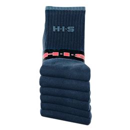 H.I.S. H.I.S Sportsocken 'Tennissocken Damen Herren Laufsocken' blau Gr. 43-46 f&uuml;r Damen. Mit Logoschriftzug. Elastisch. Nachhaltig.