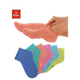 H.I.S. H.I.S Kurzsocken 'Damen Frotteesocken farbig und uni' mehrfarbig Gr. 35-38 f&uuml;r Damen. Elastisch. Nachhaltig.