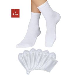 H.I.S. H.I.S Socken 'Damen Herrensocken Frottee meliert oder uni' wei&szlig; Gr. 43-46 f&uuml;r Damen. Elastisch. Nachhaltig.
