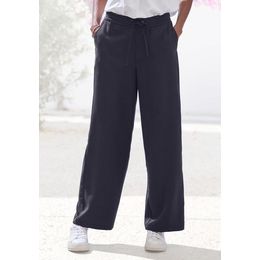 Lascana Schlupfhose 'f&uuml;r den Sommer mit weitem Bein' blau Gr. 42 f&uuml;r Damen. Figurumspielend. Nachhaltig.