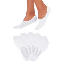 Bench. F&uuml;&szlig;linge 'Damen Unsichtbare Sneaker Socken,' wei&szlig; Gr. 39-42 f&uuml;r Damen. Elastisch. Nachhaltig.