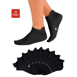 Kangaroos Sneakersocken 'Damen Sneaker Socken, Sportsocken, Sommer Basic' schwarz Gr. 39-42 f&uuml;r Damen. Elastisch. Nachhaltig.