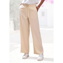 Lascana Schlupfhose beige Gr. 36 f&uuml;r Damen. Figurumspielend. Nachhaltig.