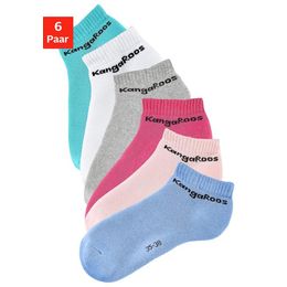 Kangaroos Sneakersocken mehrfarbig Gr. 39-42 f&uuml;r Damen. Mit Logoschriftzug. Elastisch. Nachhaltig.