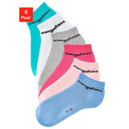 Kangaroos Sneakersocken mehrfarbig Gr. 35-38 f&uuml;r Damen. Mit Logoschriftzug. Elastisch. Nachhaltig.
