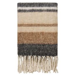 House Nordic Plaid in Schwarz/ Braun - (L)170 x (B)130 cm - 36% | Decken